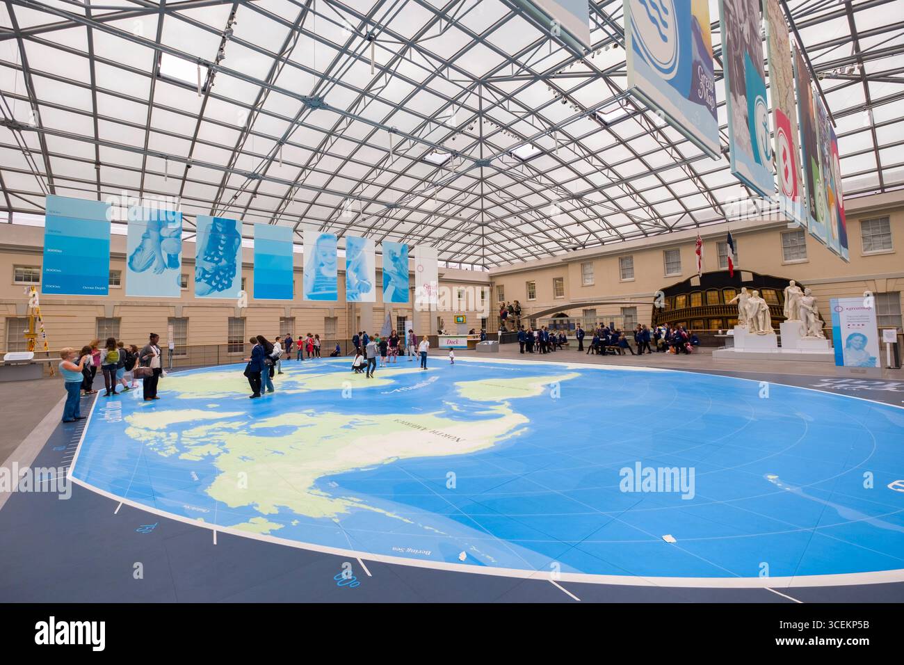 The Great Map under large translucent skylight on the 1st floor of the ...
