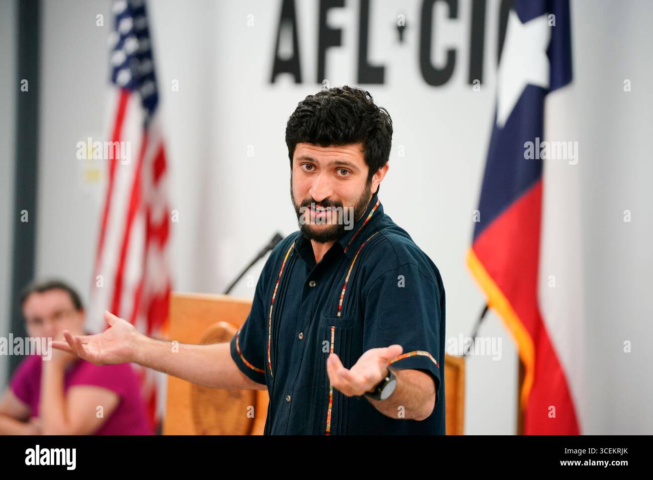 Texas Democratic Congressman Greg Casar speaks with Austin constituents ...