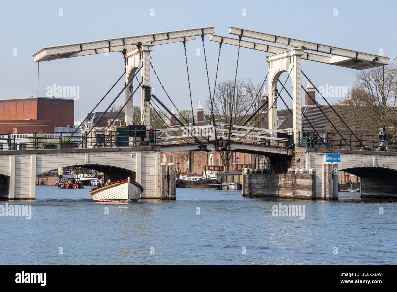 A bridge with elevation mechanism on Amsterdam canal Stock Photo - Alamy