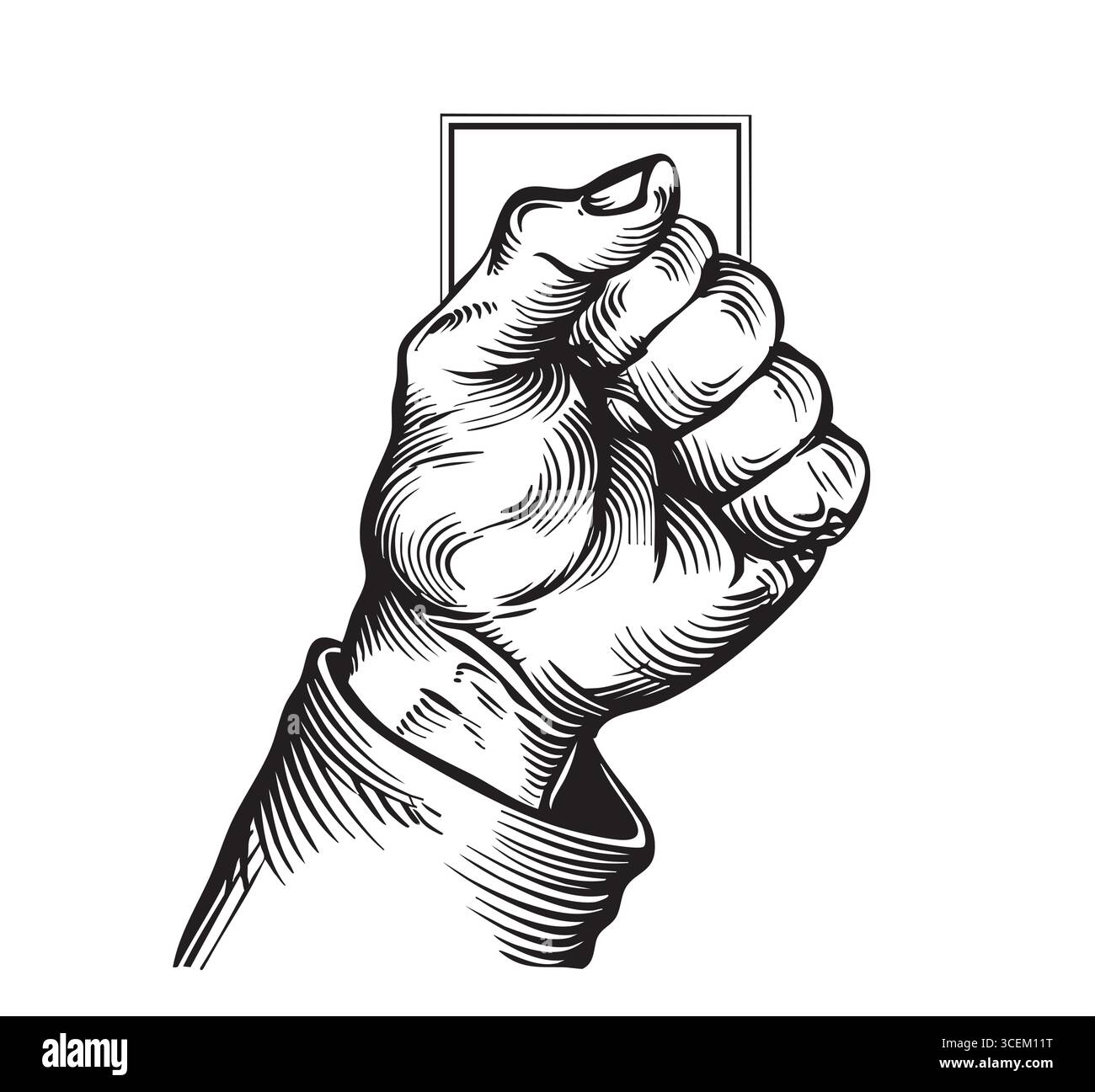 Door knocking hand Black and White Stock Photos & Images - Alamy