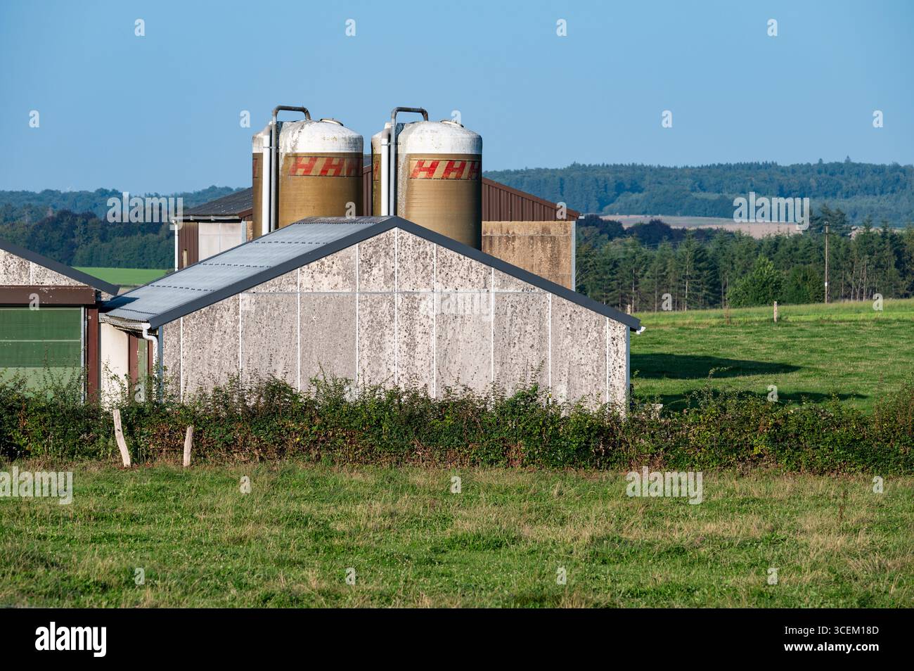 Milk storage inf silo on a farm in Bougnimont - Libramont, Province de ...