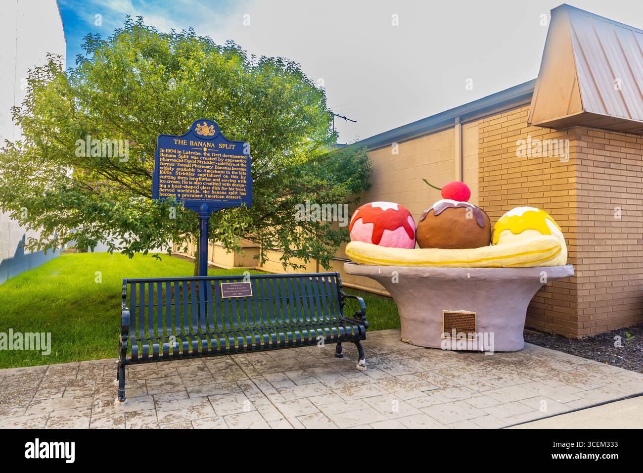 Latrobe, PA - July 29, 2025: Pennsylvania state historical marker and ...