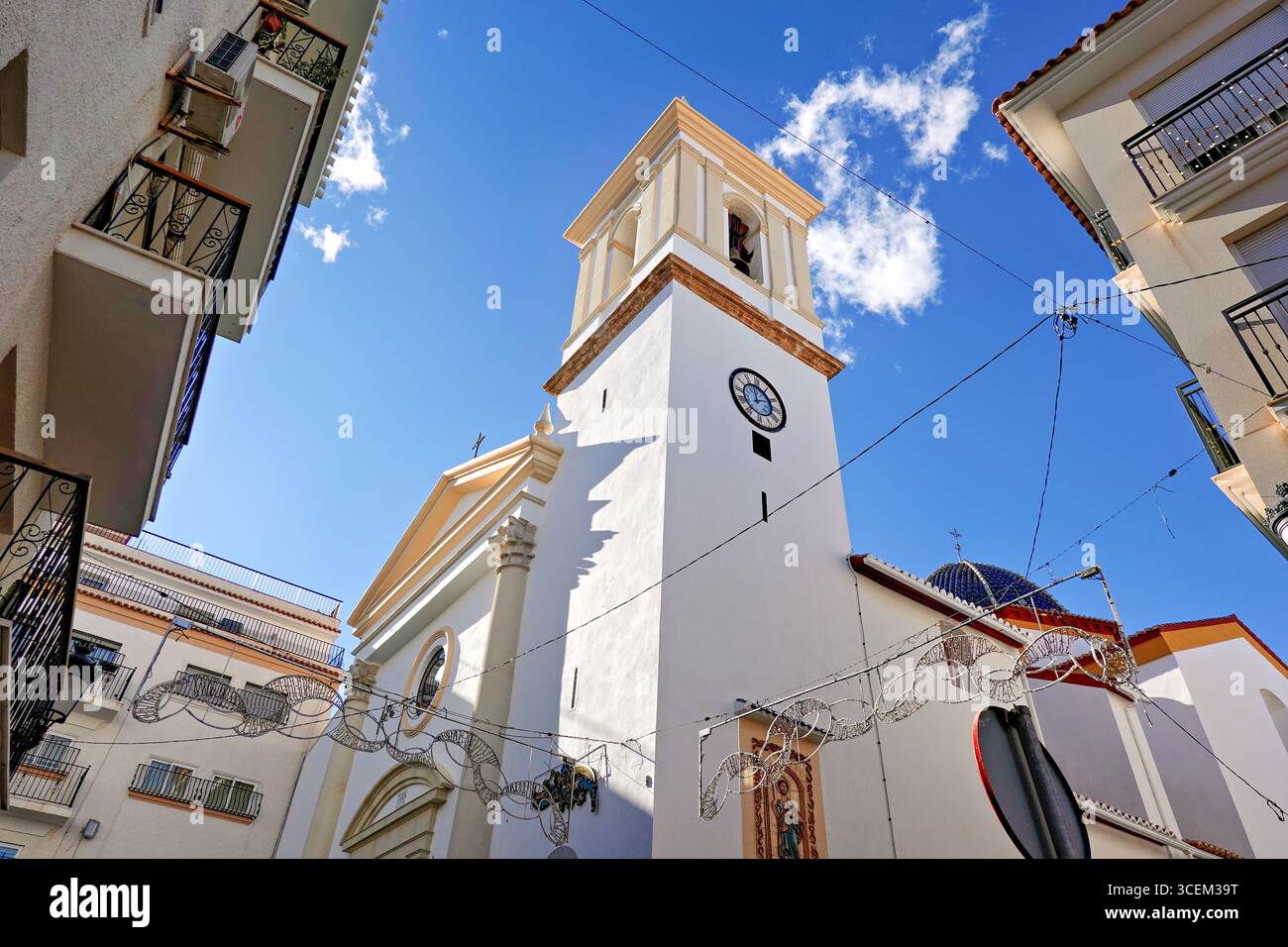 Church Iglesia de San Jaime y Santa Ana overlooking Plaza de San Jaime ...
