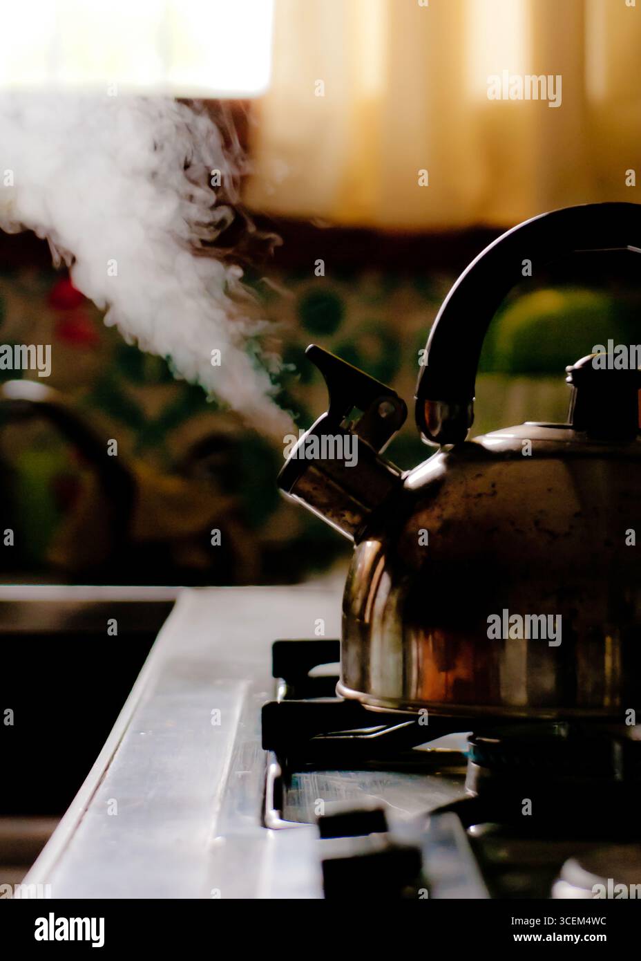 Smoke rising from metal stove hi-res stock photography and images - Alamy