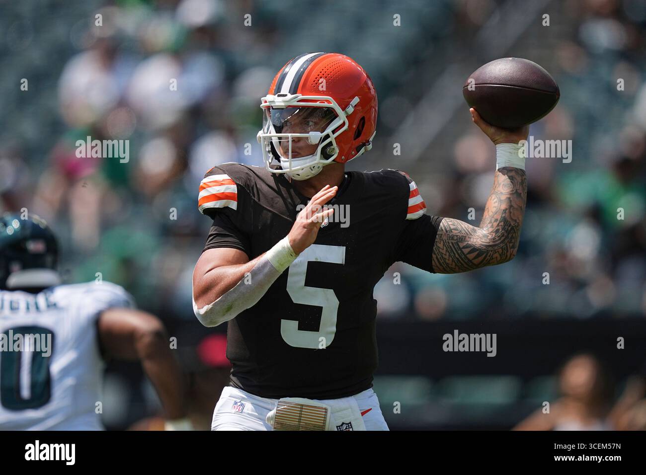 Cleveland Browns quarterback Dillon Gabriel in action during an NFL ...