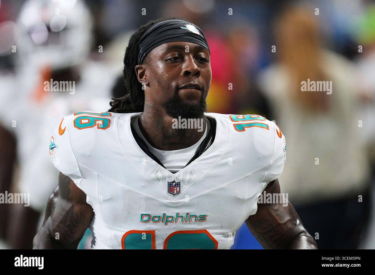 Miami Dolphins running back Mike Boone (16) walks to the locker room ...