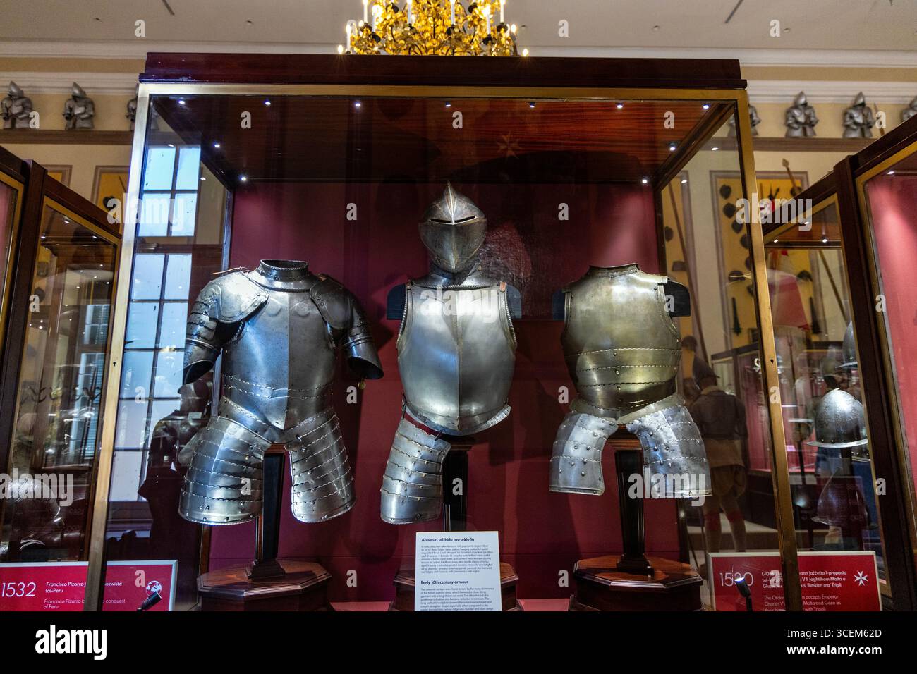 16th century suits of armour at the Palace Armoury inside Grand Master ...