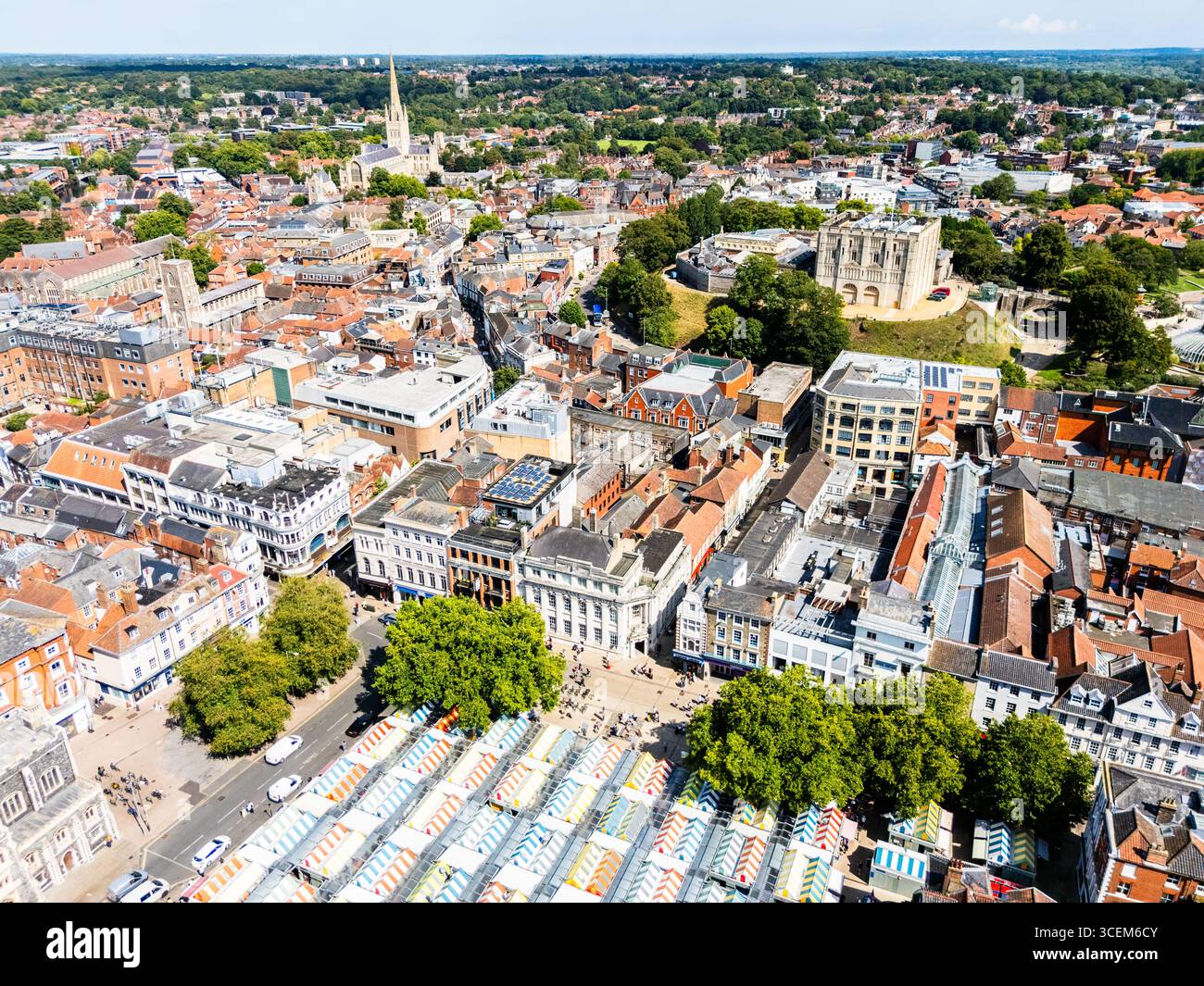 Norwich castle aerial hi-res stock photography and images - Alamy