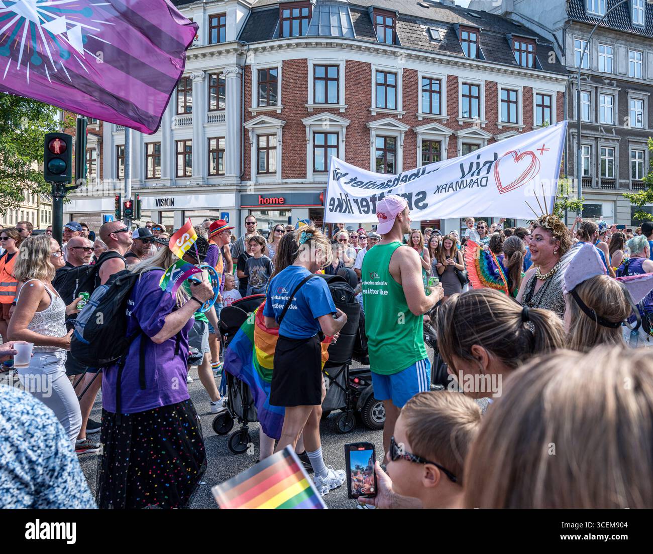 Copenhagen Pride August 16, 2025 with happy people gathering and ...