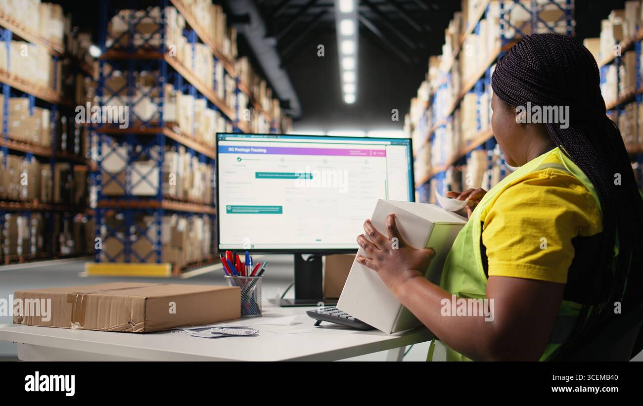 Asian employee applying shipping hi-res stock photography and images ...