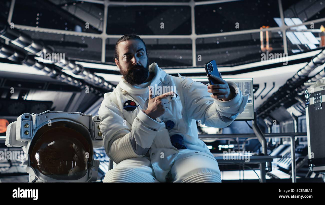 Astronaut doing hand gestures hi-res stock photography and images - Alamy