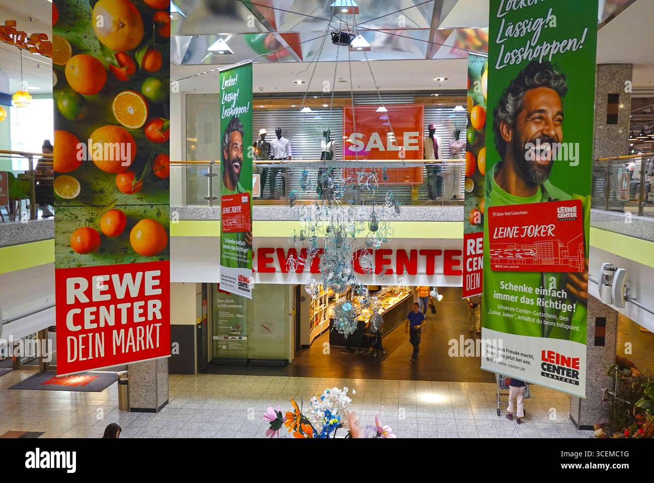REWE Filiale Center im Leine Center Hannover-Laatzen am 18.08.2025 ...