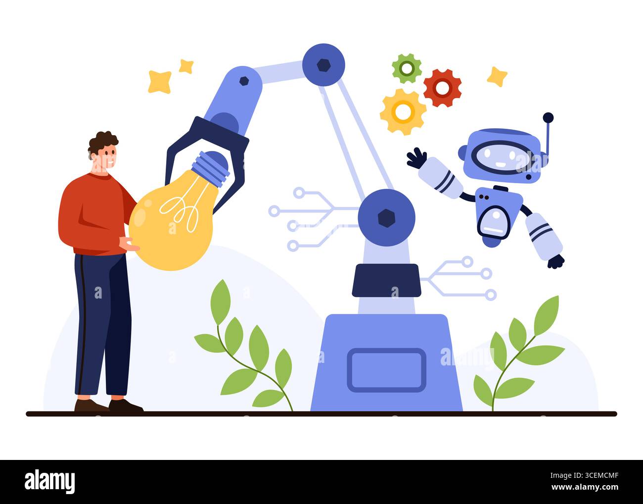 Illustration showing process artificial hi-res stock photography and ...