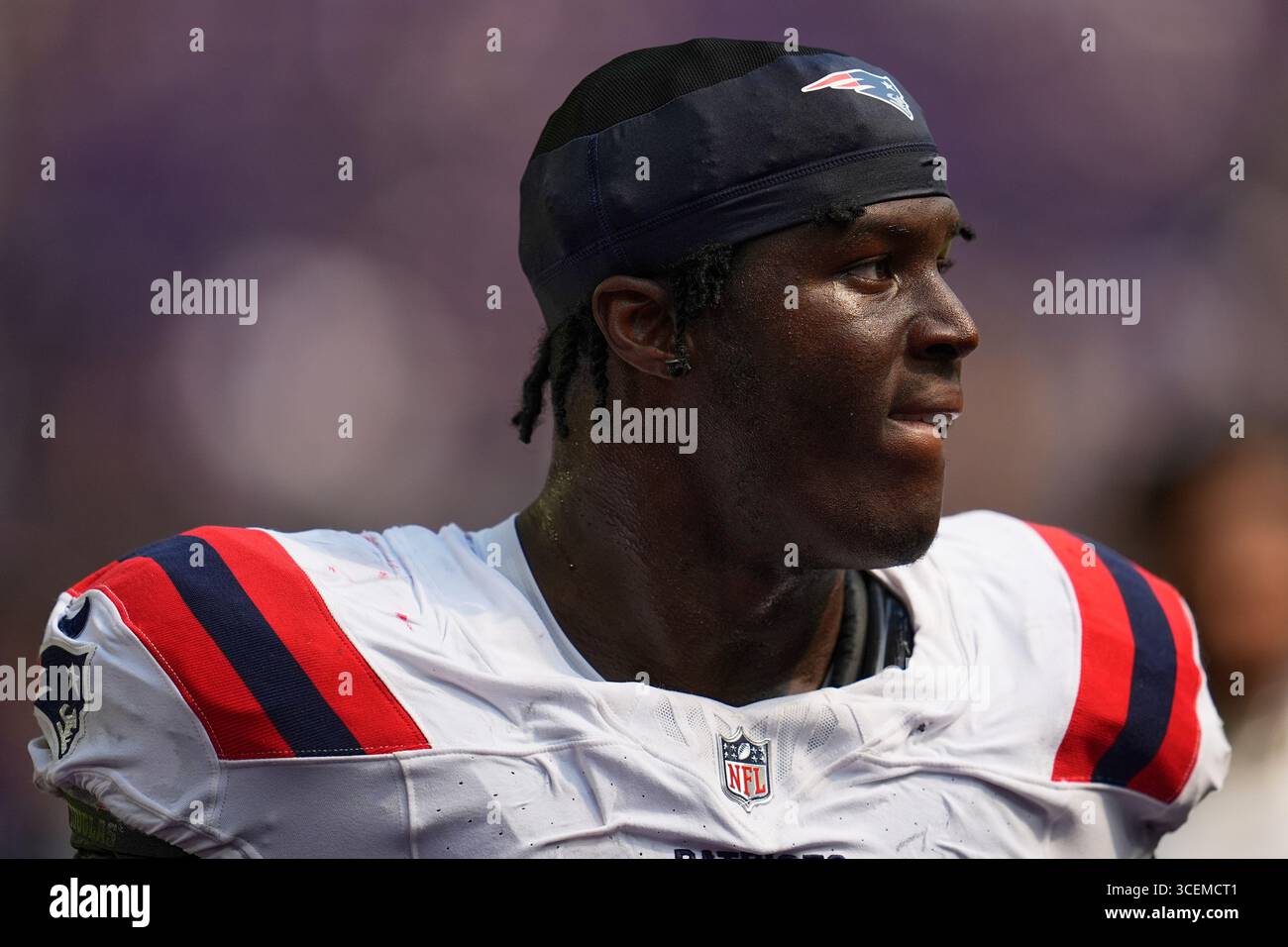 New England Patriots defensive end Truman Jones (54) leaves the field ...