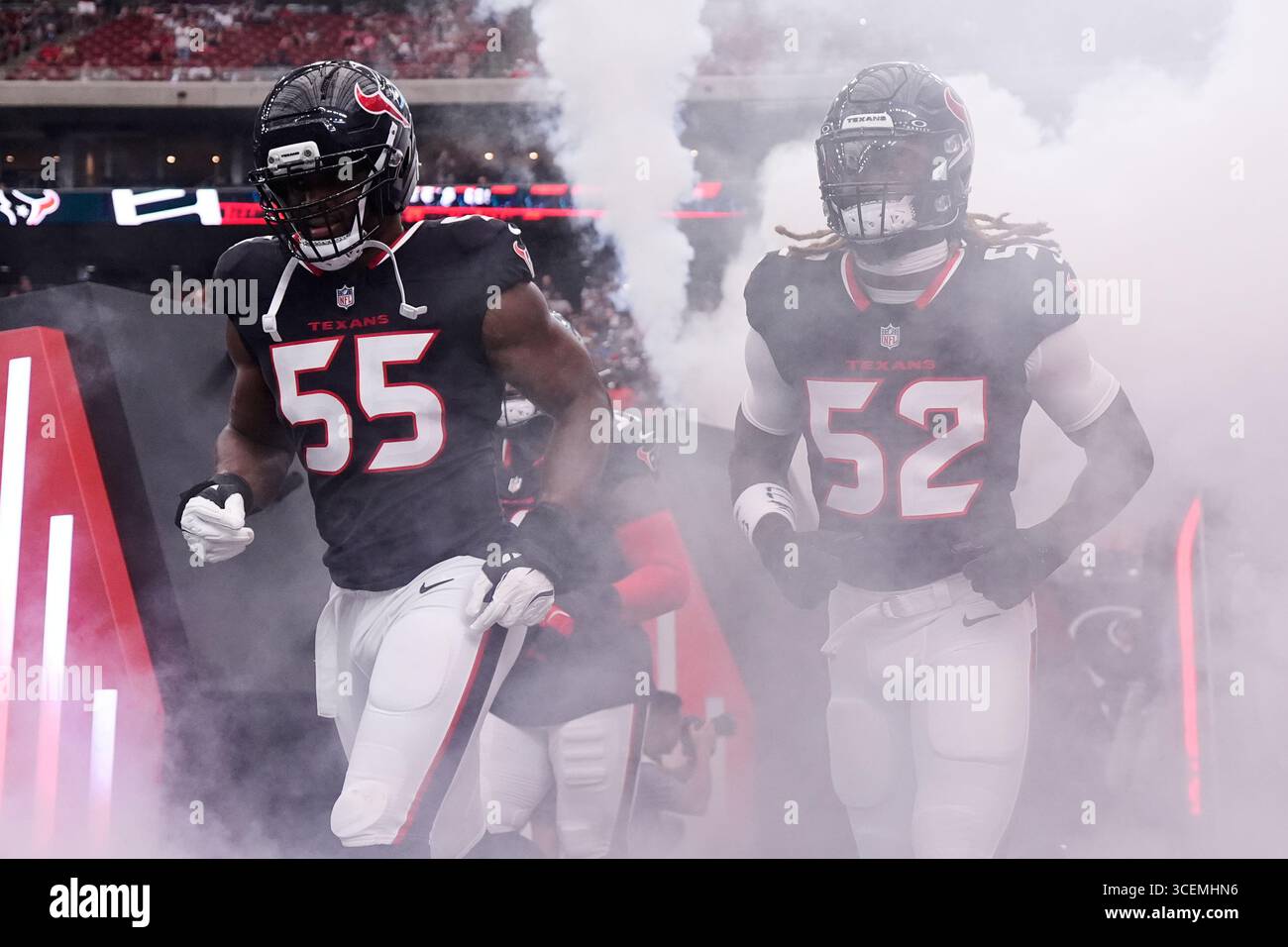 Houston Texans defensive end Danielle Hunter (55) and defensive end ...