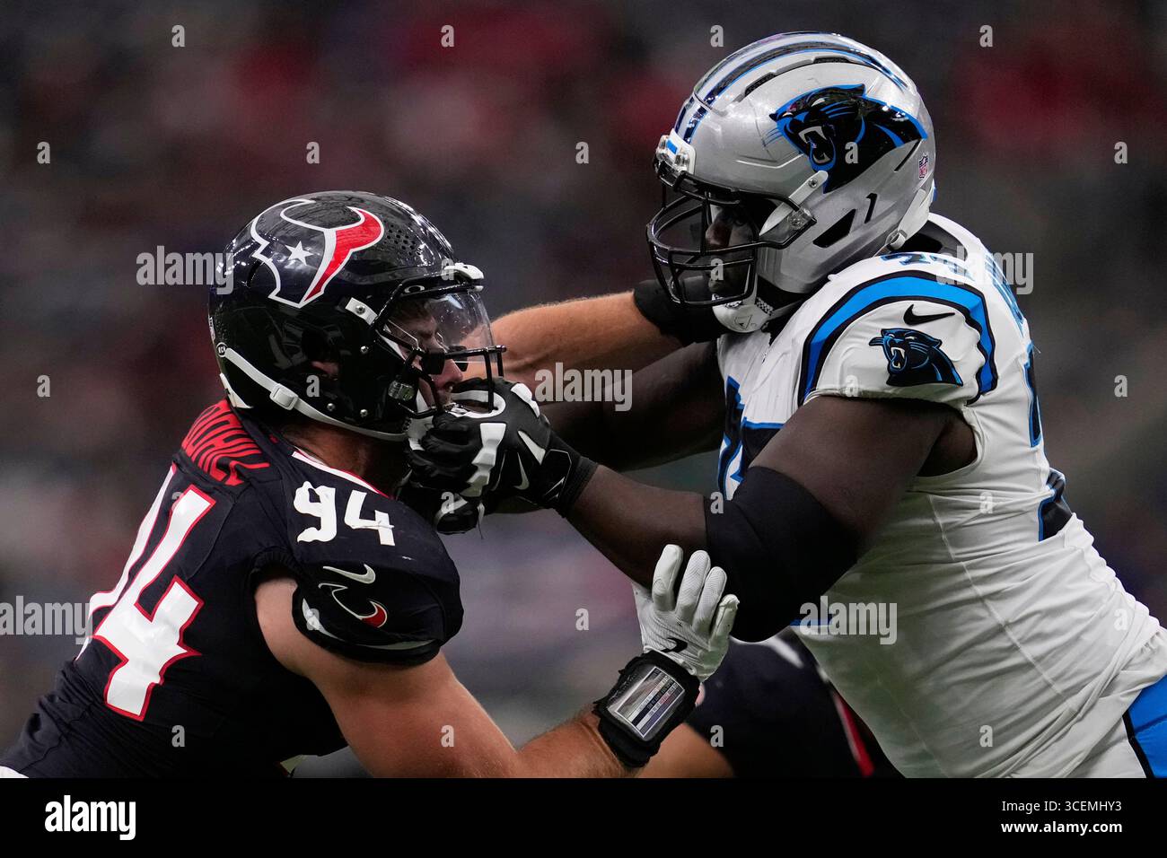 Houston Texans defensive end Casey Toohill (94) squares off with ...