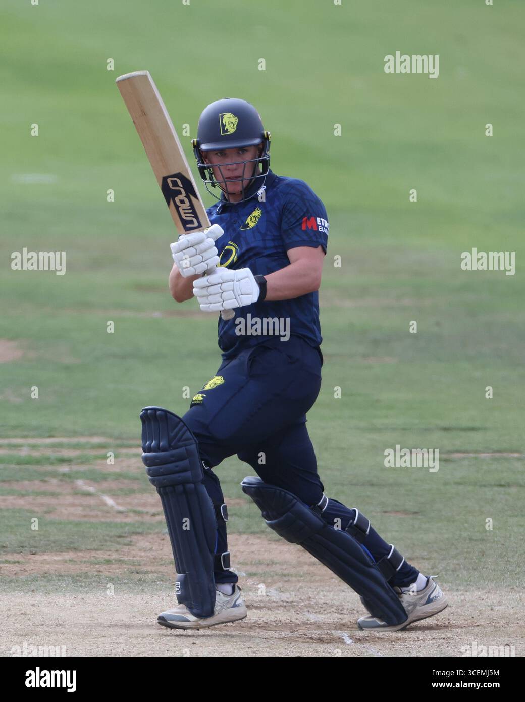 Durham's Robbie Bowman is seen batting during the Metro Bank One Day ...