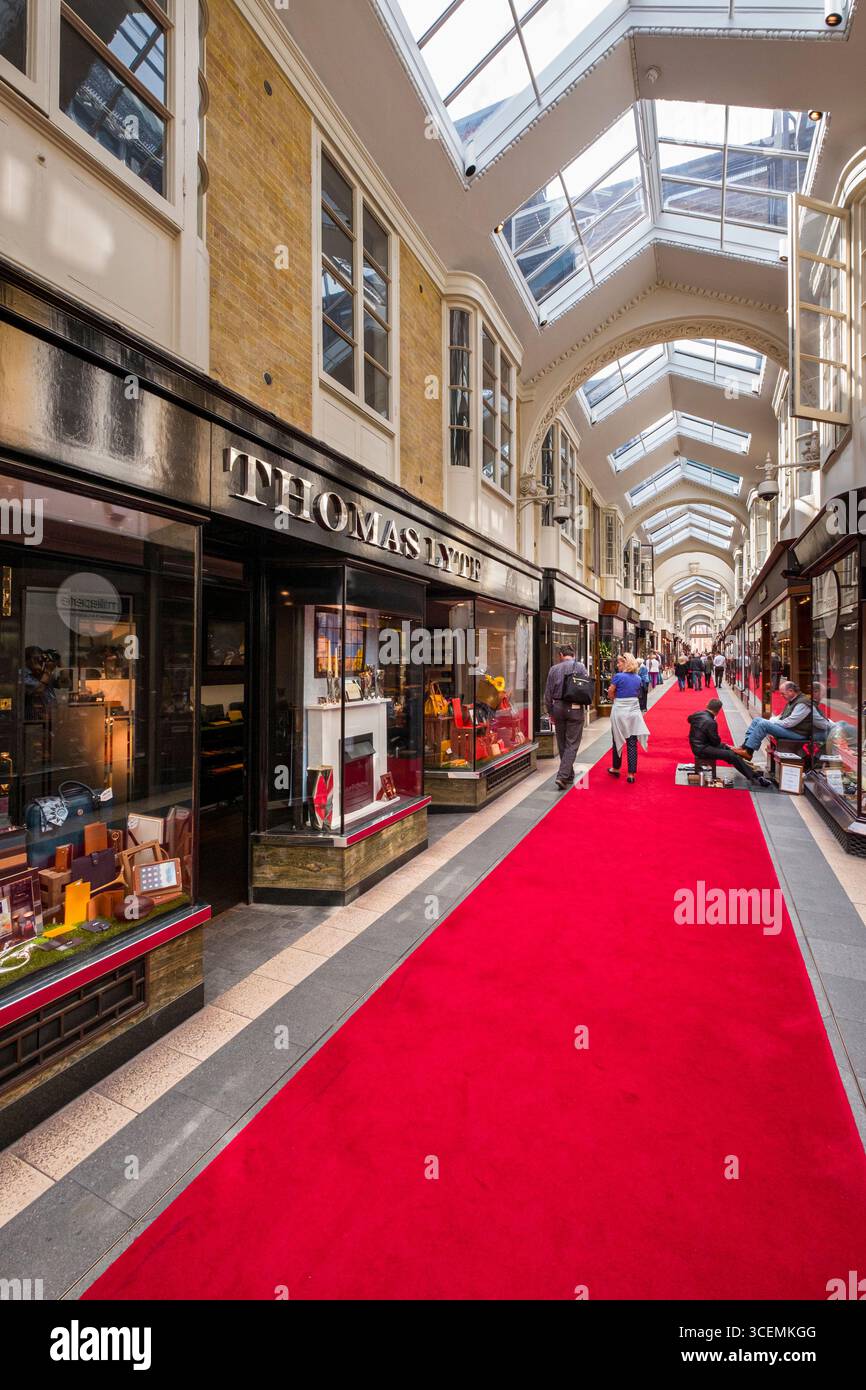 Red carpet inside Burlington Arcade, City of Westminster, London ...