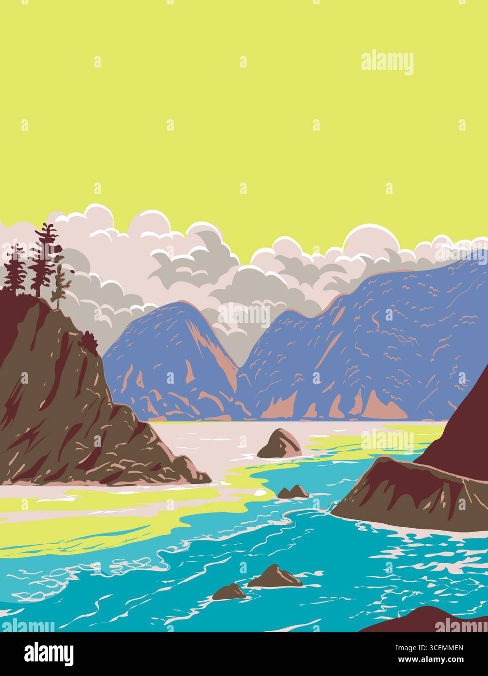 E coast Stock Vector Images - Alamy