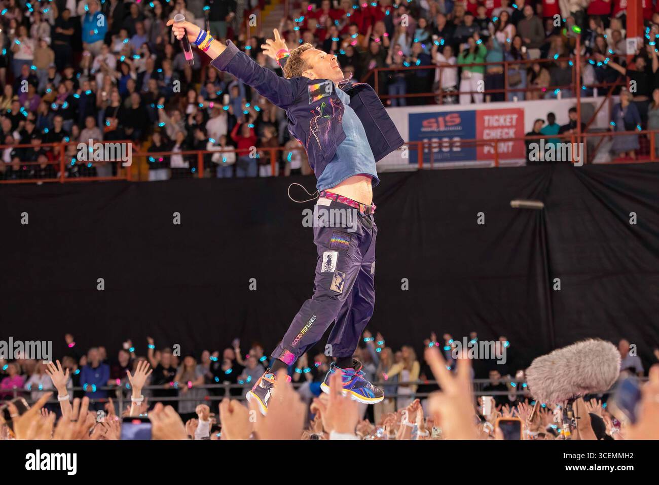 Hull, England, 18th August, 2025. Coldplay playing the first of two ...