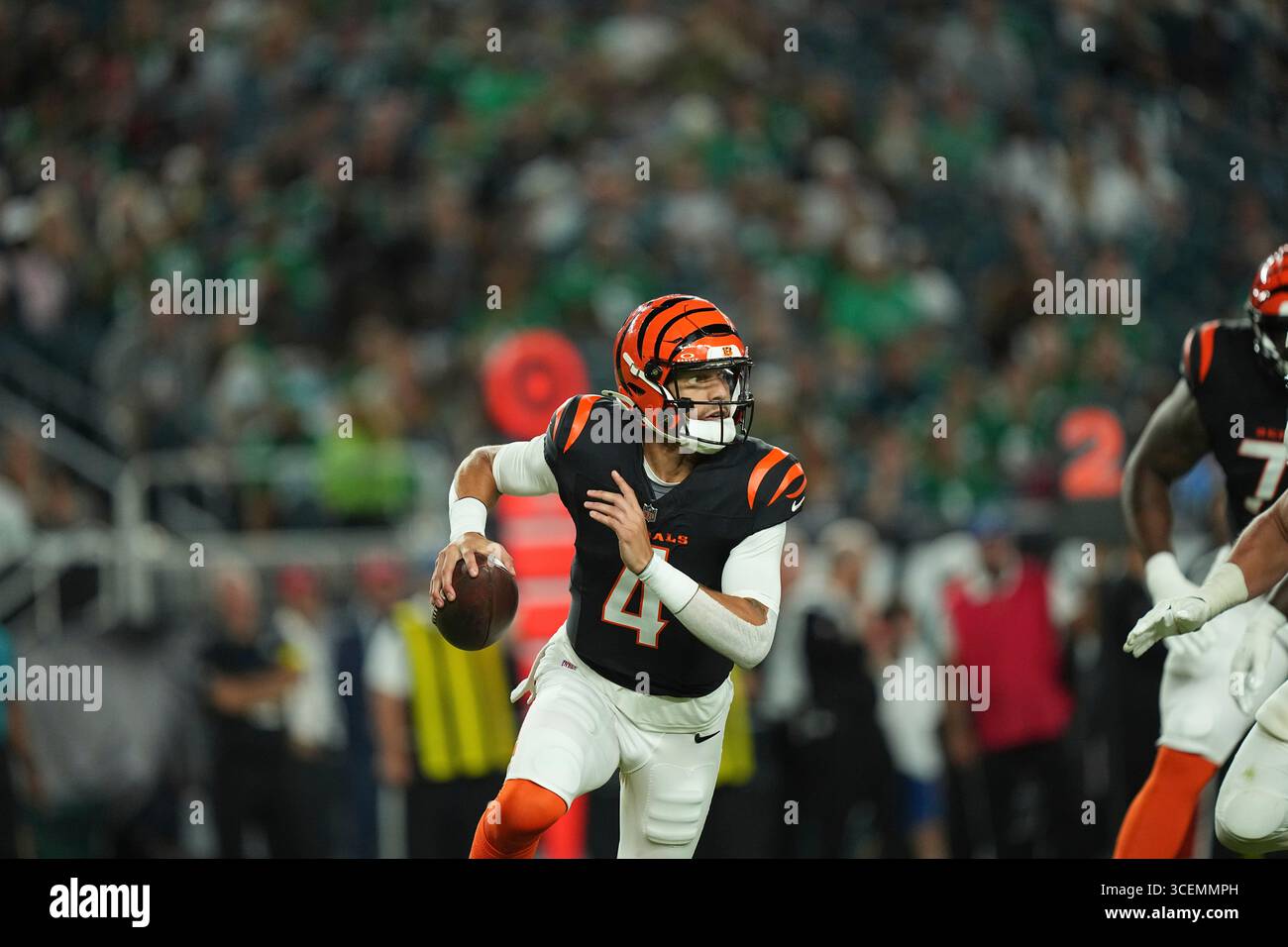 Cincinnati Bengals quarterback Desmond Ridder in action during an NFL ...