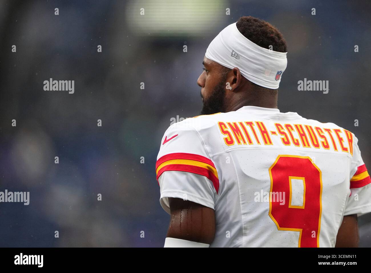 Kansas City Chiefs wide receiver JuJu Smith-Schuster looks on during ...