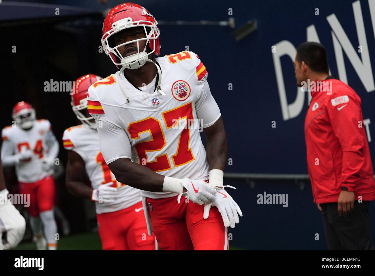 Kansas City Chiefs safety Chamarri Conner runs out to the field before ...