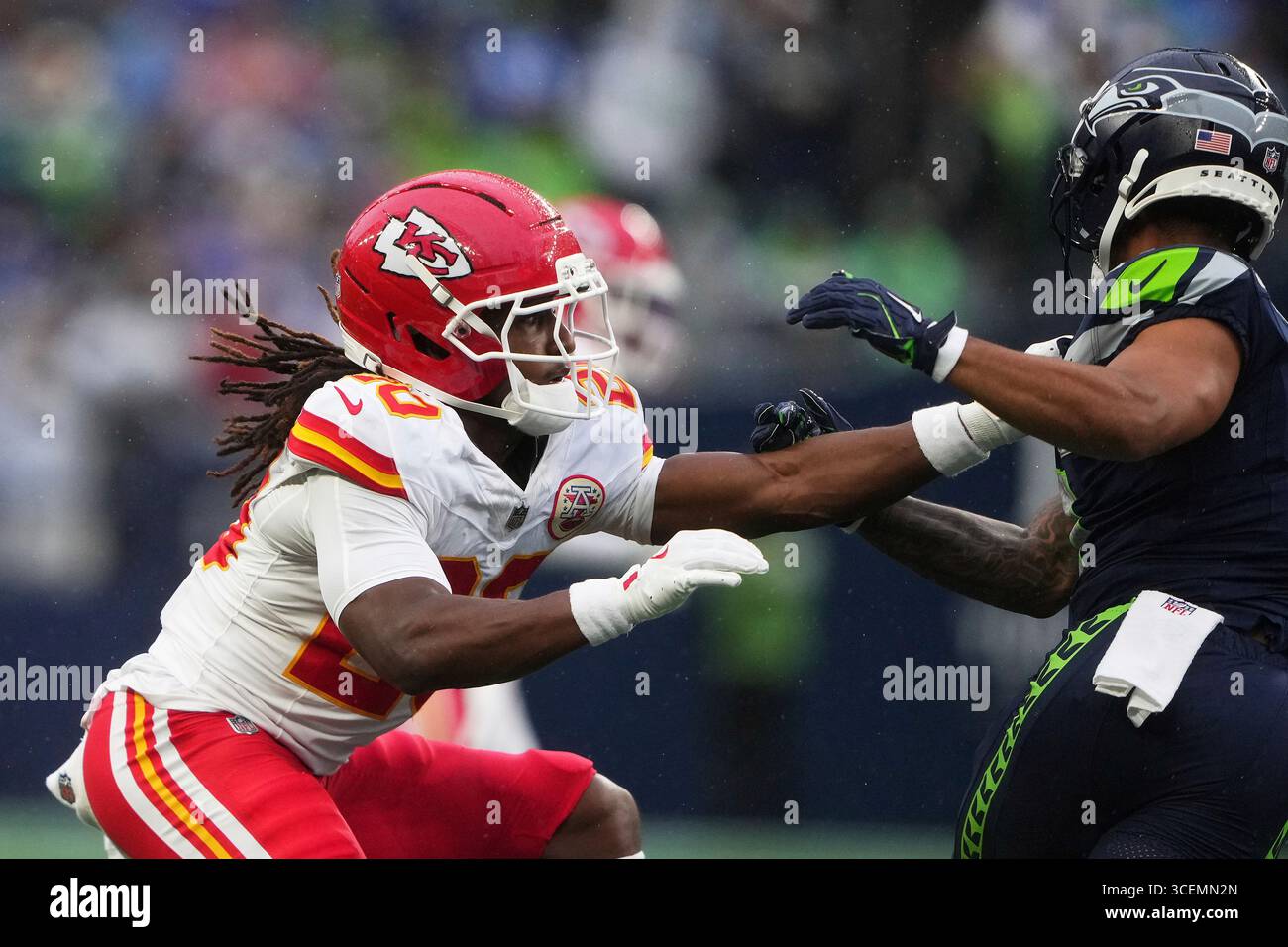 Kansas City Chiefs cornerback Nohl Williams defends against Seattle ...