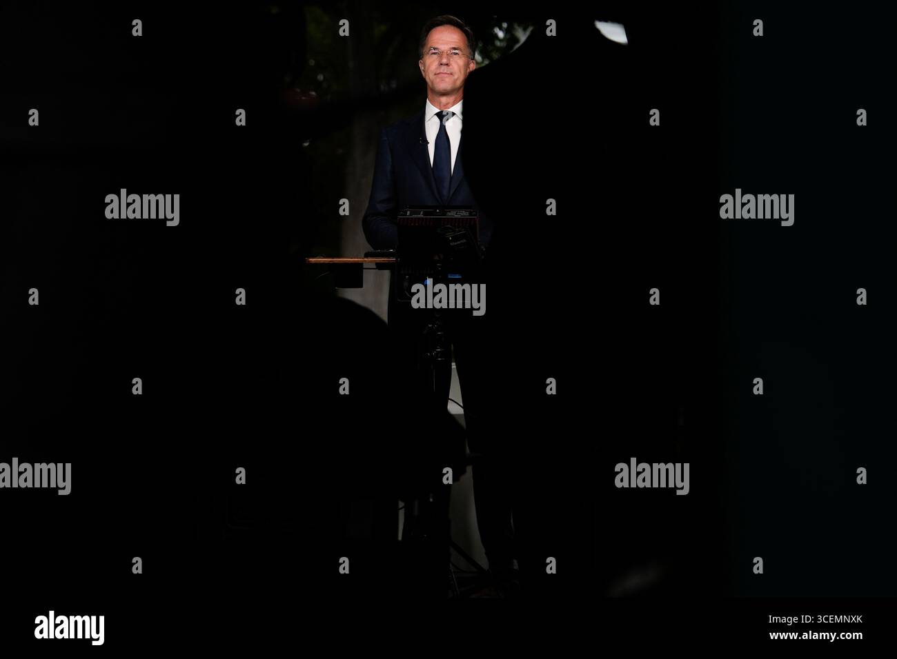 NATO Secretary General Mark Rutte prepares for an interview with Fox ...