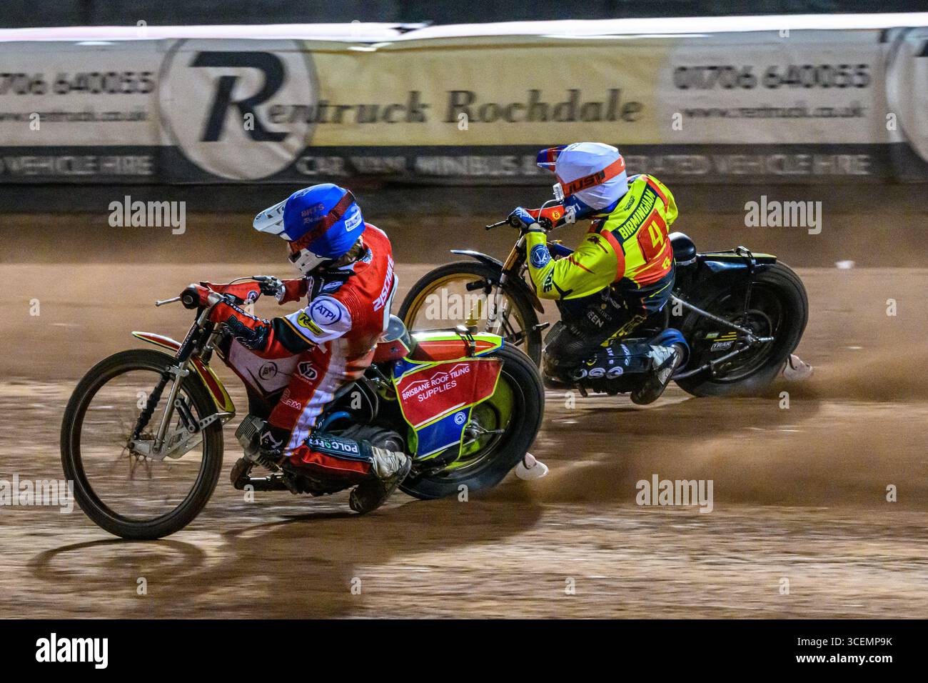 Tate Zischke of Belle Vue Aces in Blue passes Paco Castagna of ...