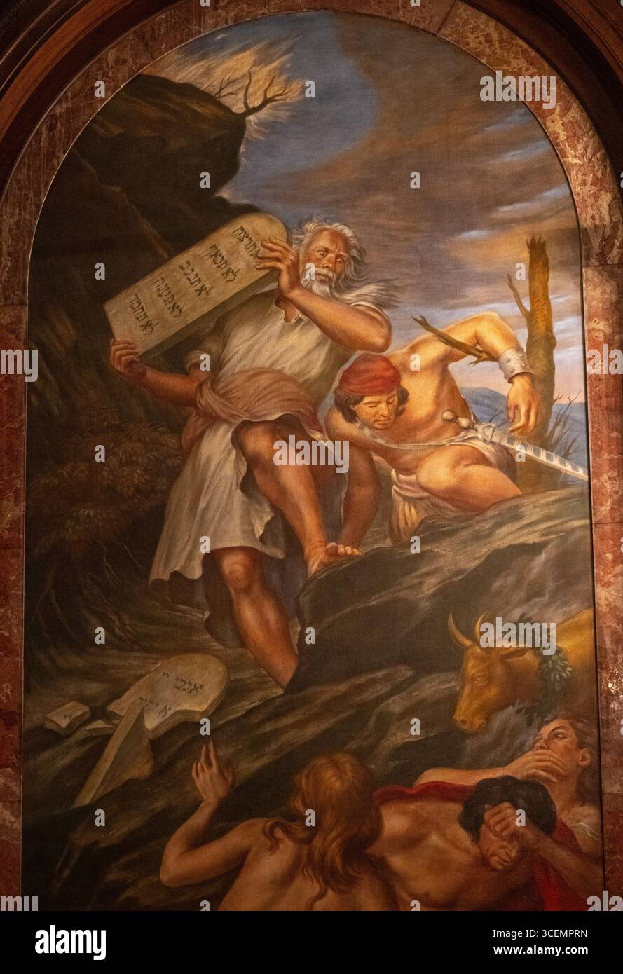 McGraw Rotunda at the NY Public Library, Edward Laning mural showing ...
