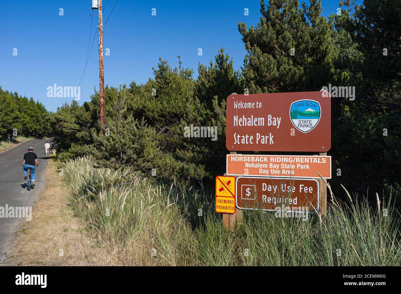 Sign for Nehalem Bay State Park, Tillamook County, Oregon, USA Stock ...