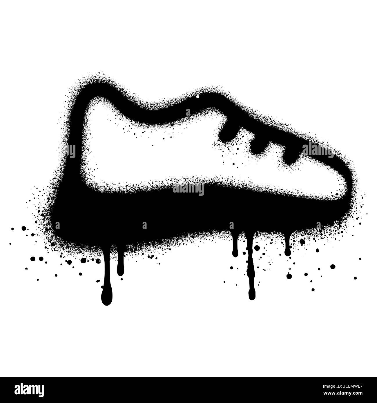 Cartoon style shoes sneakers Black and White Stock Photos & Images - Alamy