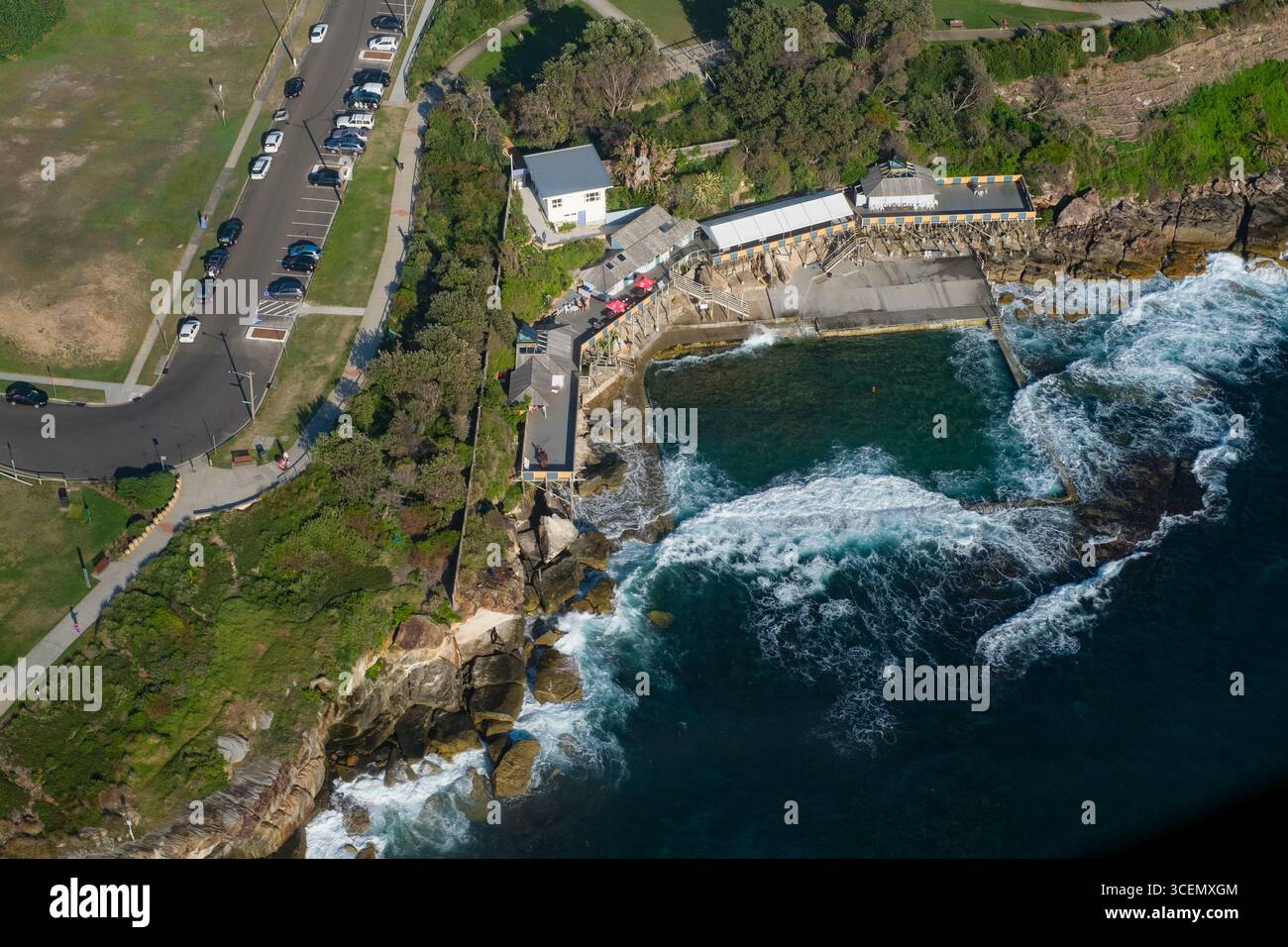 Aerial view of Wylies Baths, Coogee, Sydney, New South Wales, Australia ...
