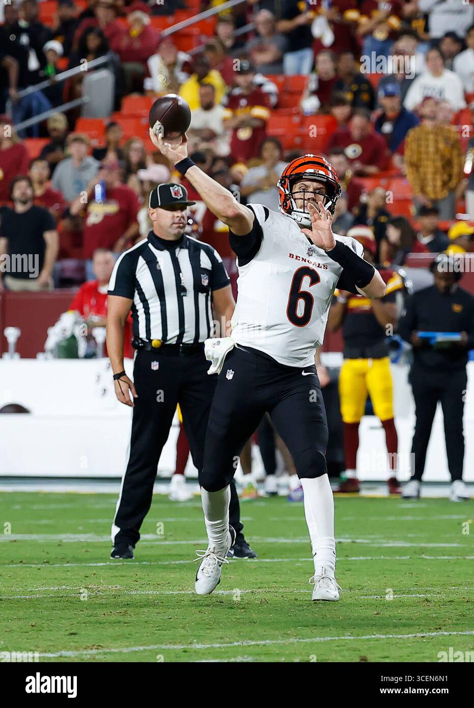 Aug 18, 2025: Cincinnati Bengals QB #6 Jake Browning throws a pass ...