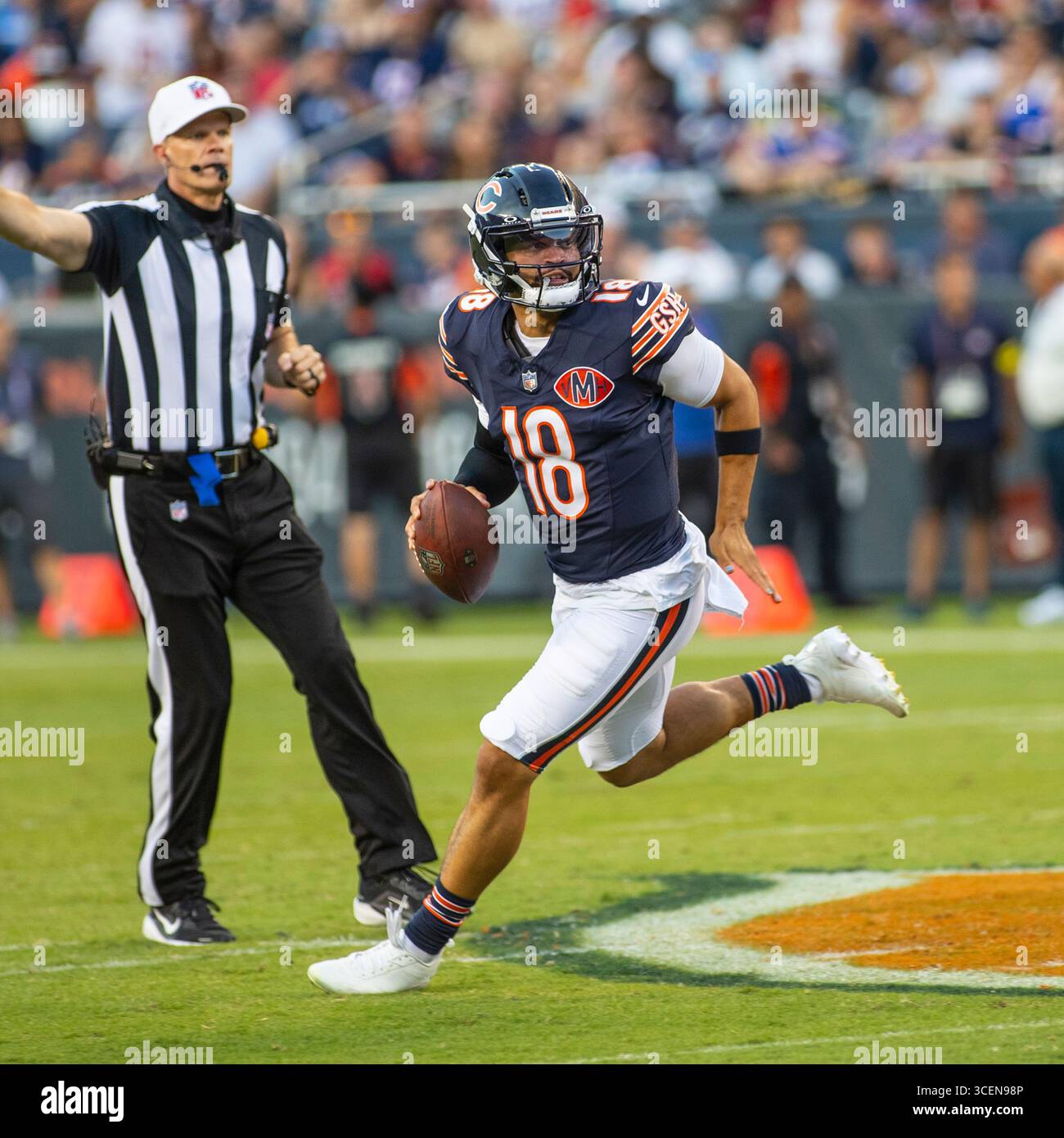 August 17, 2025: Chicago Bears Quarterback Caleb Williams (18) in ...