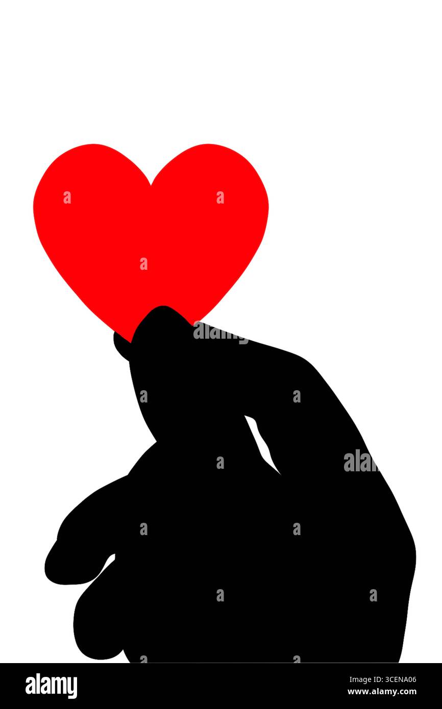 Red heart symbol symbolizing Stock Vector Images - Alamy