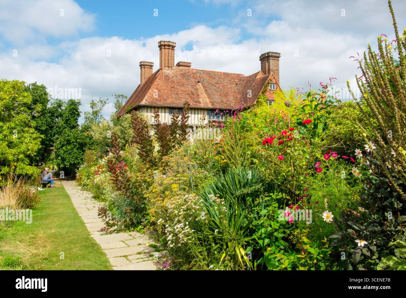Great Dixter house and gardens, late summer, East Sussex, UK Stock ...