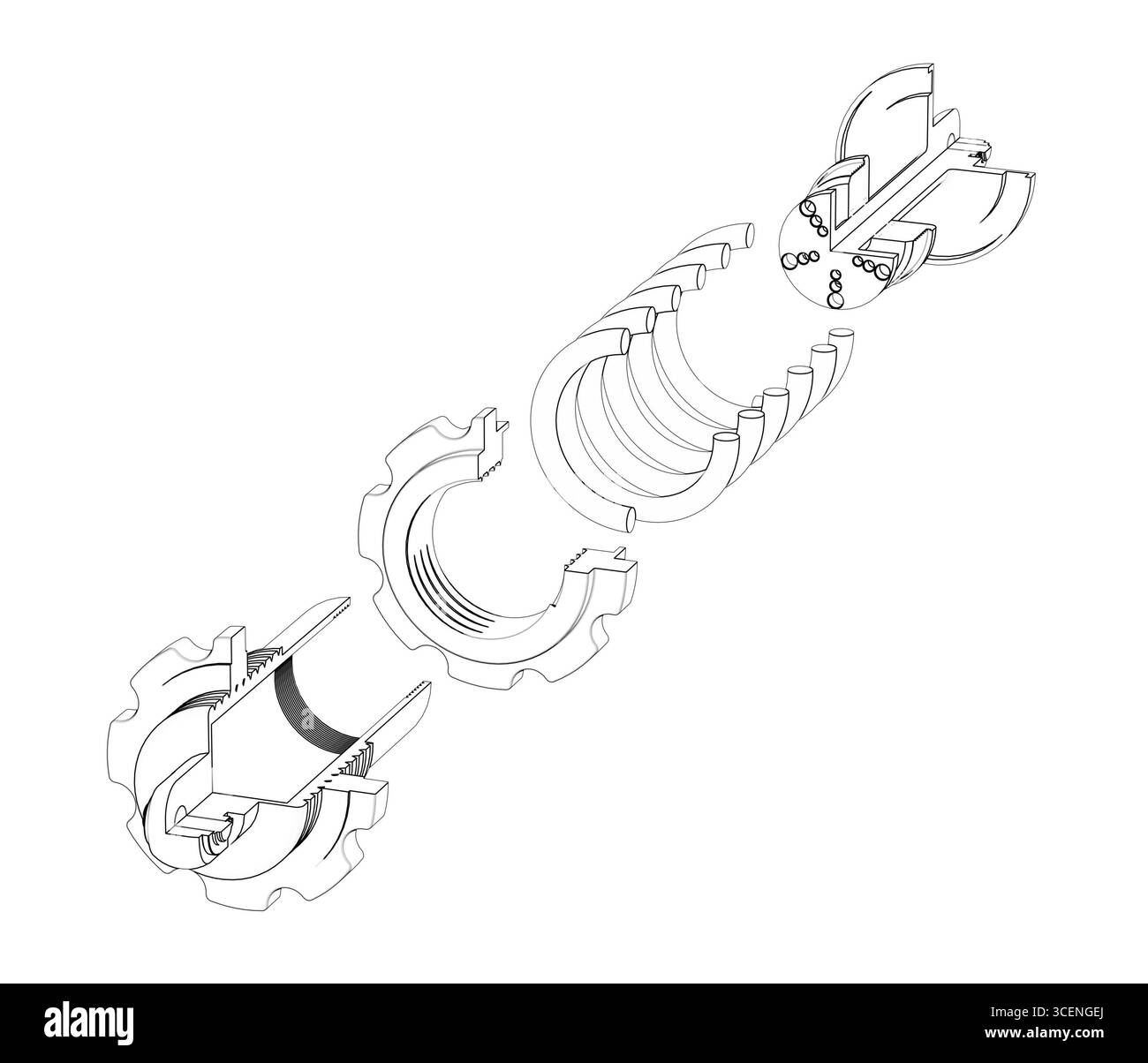 Shock absorber 3d rendering Black and White Stock Photos & Images - Alamy