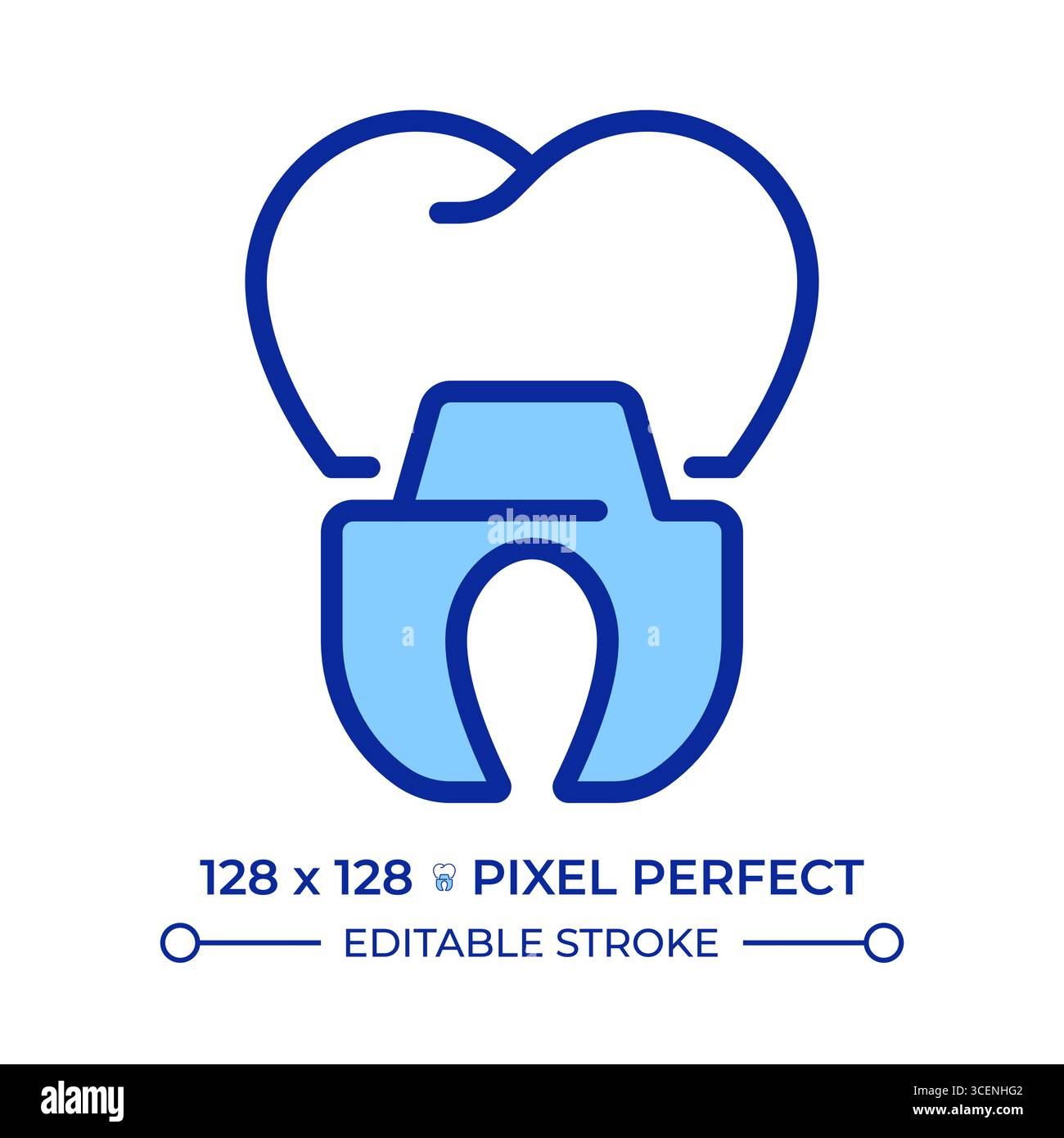 Dental implant crown line Stock Vector Images - Alamy