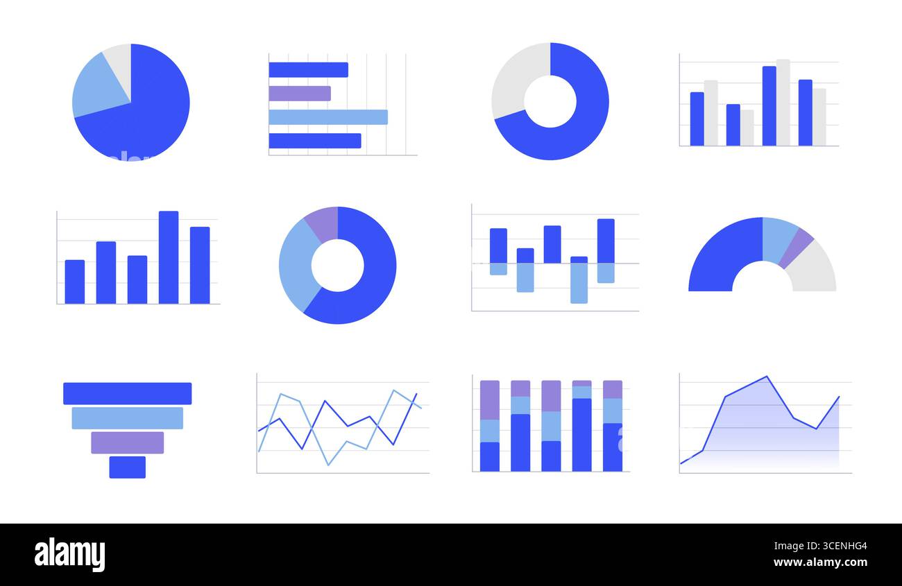Data visualization elements charts Cut Out Stock Images & Pictures - Alamy