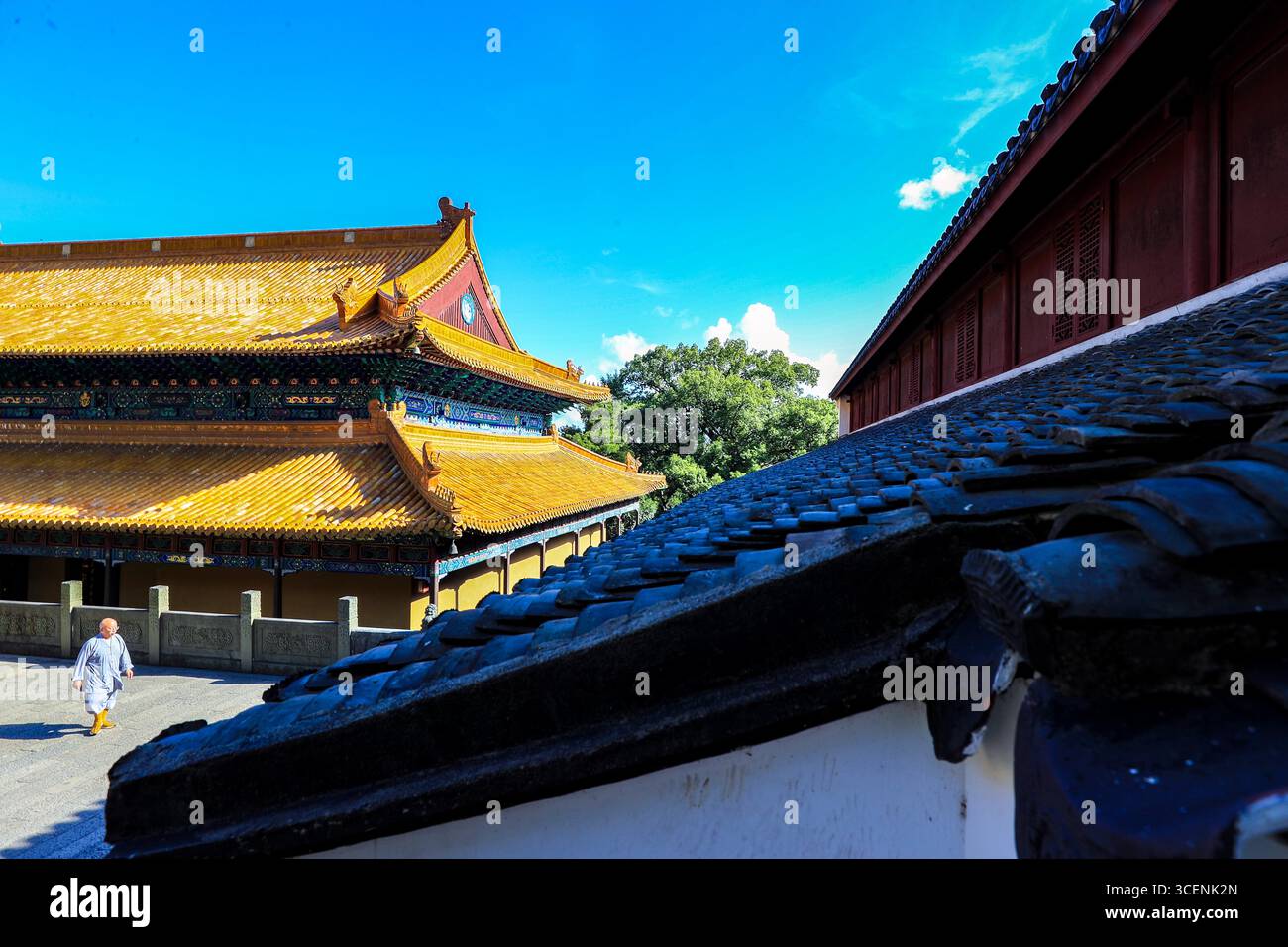 Tourists visit the Putuo Mountain scenic area in Zhoushan City, east ...