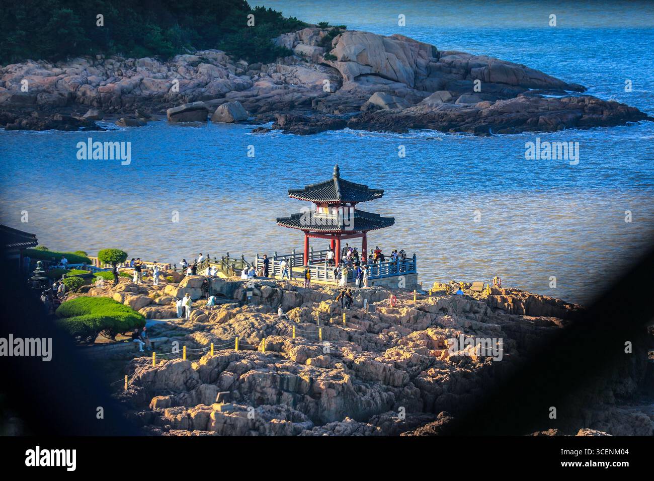 Tourists visit the Putuo Mountain scenic area in Zhoushan City, east ...