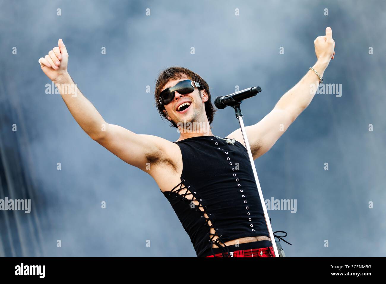 Singer Bibiza during a concert on the Green Stage as part of Frequency ...