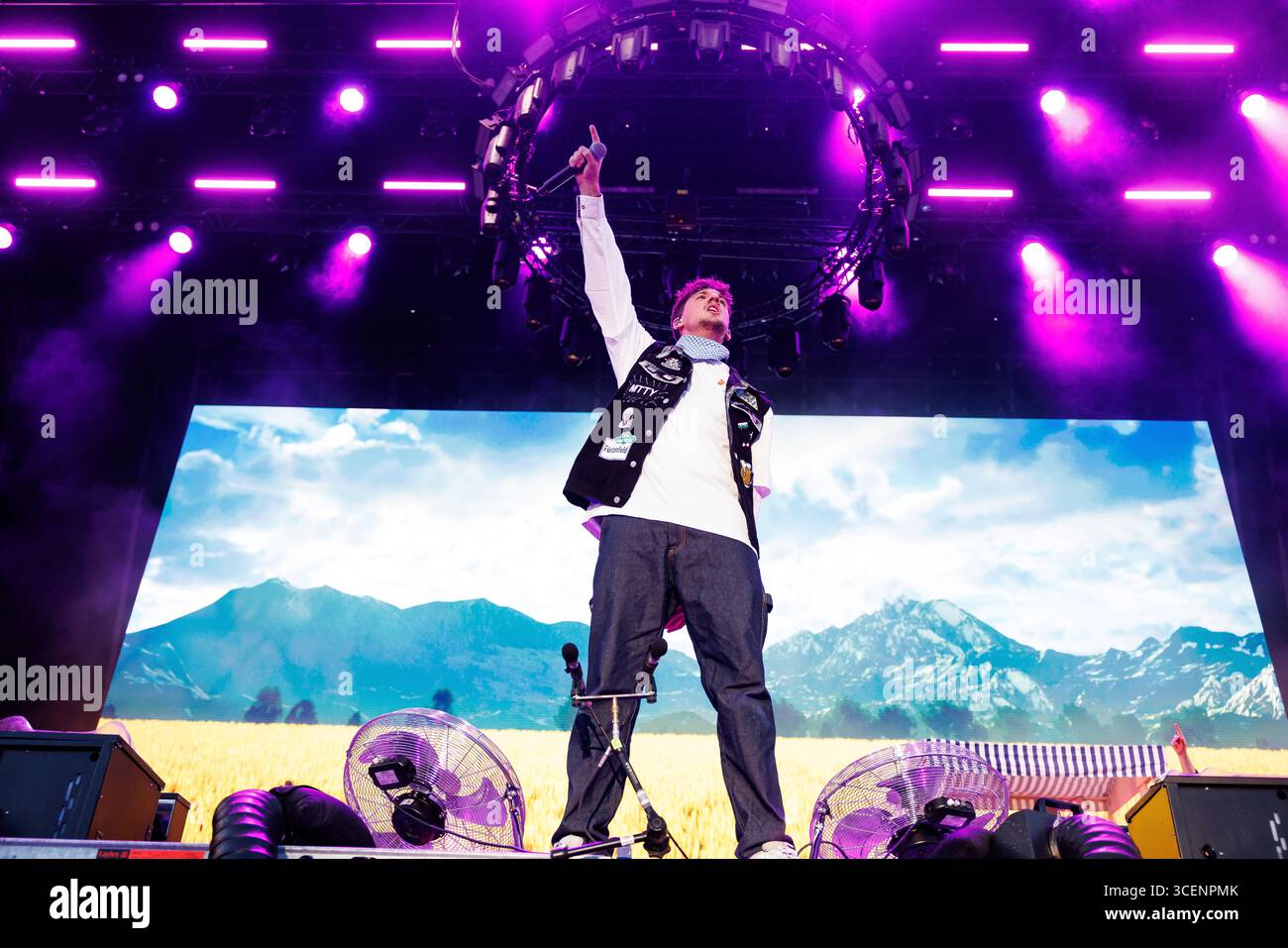 Singer Tream during a concert on the Green Stage at Frequency 2025 on ...