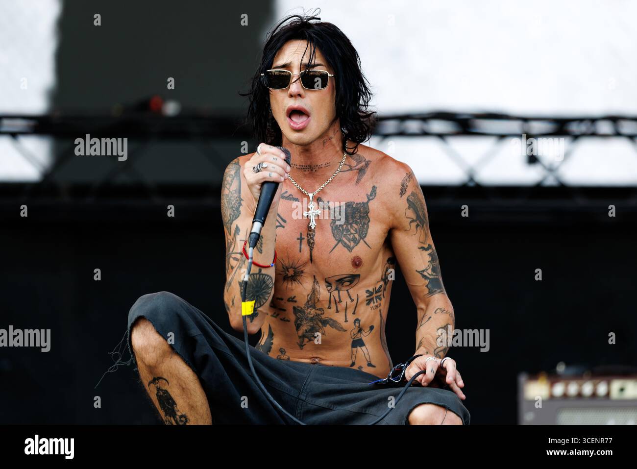 Singer Remington Leith of the band Palaye Royale during a concert on ...