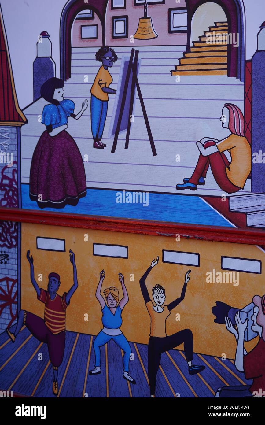 Colorful Illustration Featuring People Engaged in Creative and Active ...