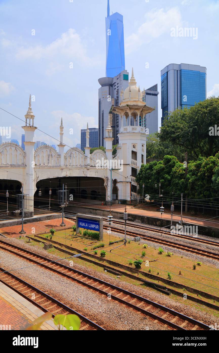 Kuala Lumpur public transportation infrastructure - railroad tracks and ...