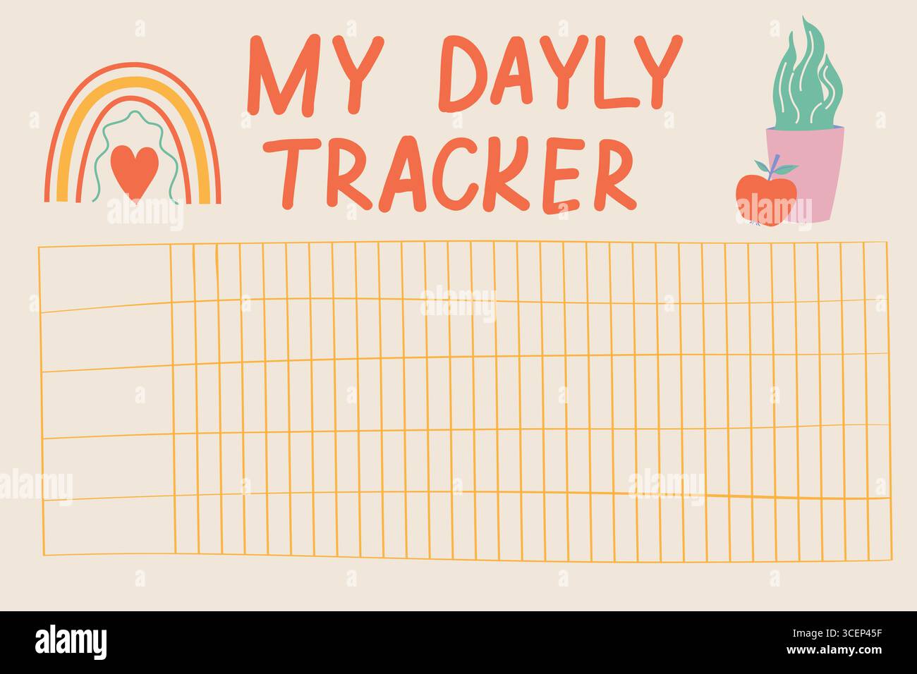 Habit Tracker. Monthly planner habit tracker blank template. Monthly ...