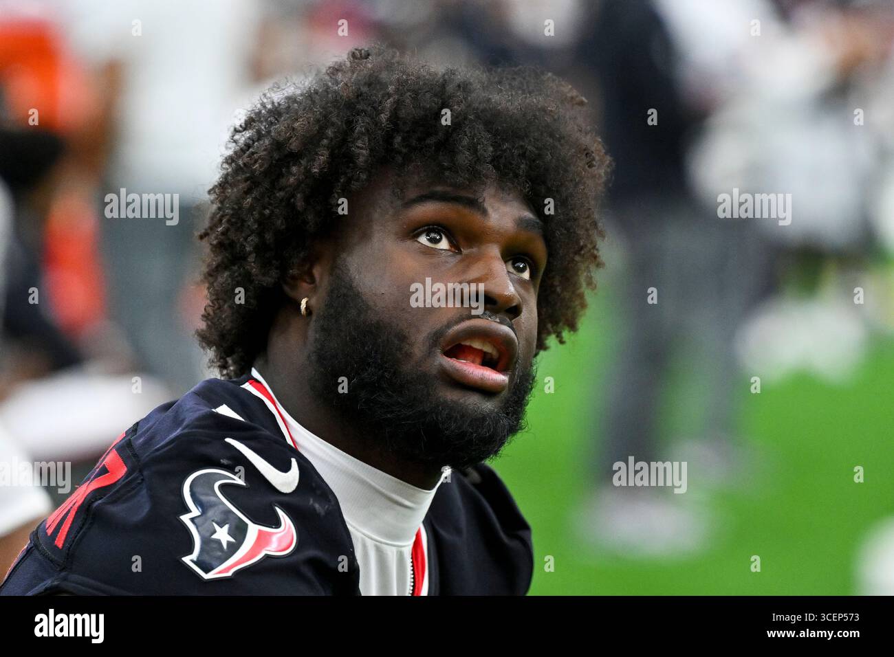 Houston Texans defensive end Will Anderson Jr. (51) looks on during an ...